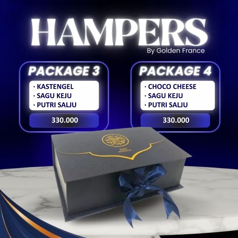Jual HARD BOX 3-4 HAMPERS PREMIUM KUE KERING LEBARAN GOLDEN FRANCE ISI ...