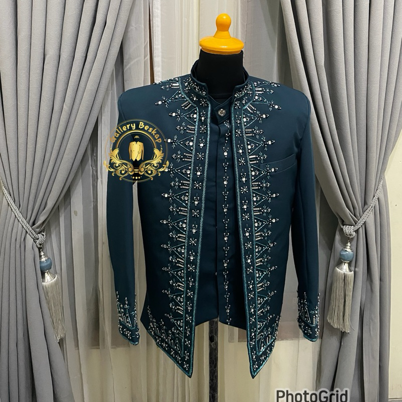 Jual Basofi pengantin premium warna emerald | Shopee Indonesia