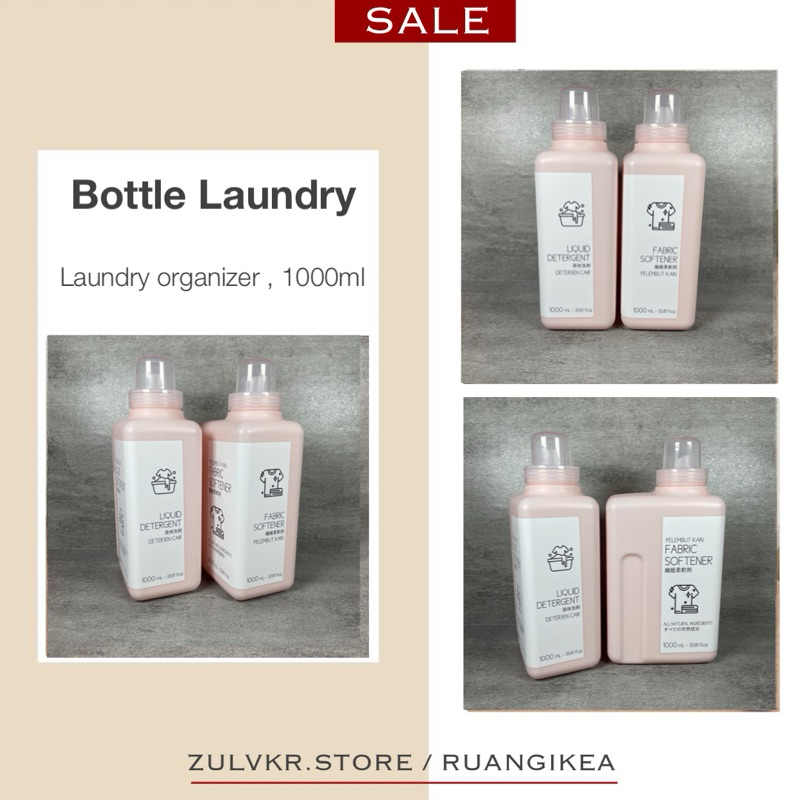 Jual [VV3.1] Botol laundry aesthetic refill Botol pink Sabun Cair ...