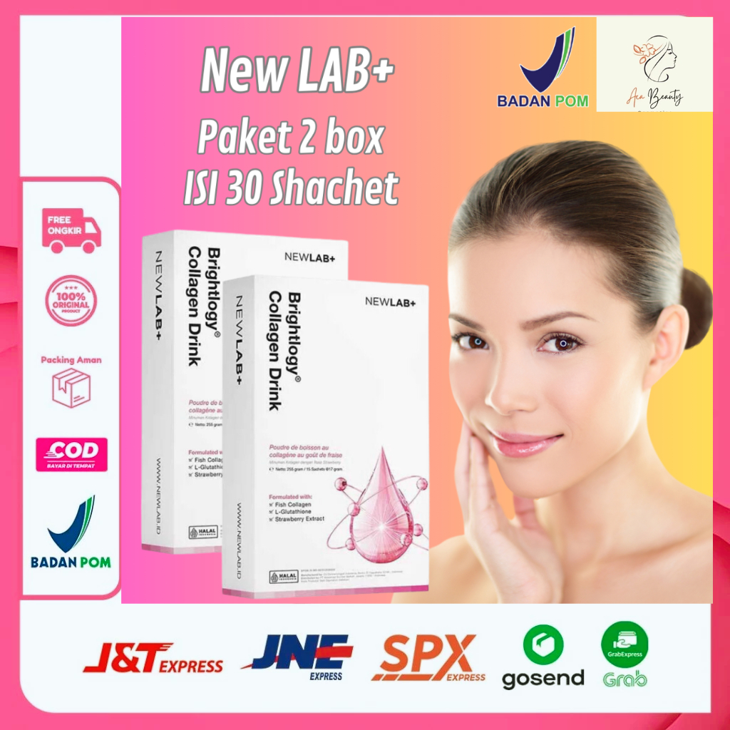 Jual PAKET HEMAT 2 BOX | NEWLAB Premium Brightlogy Collagen Drink ...