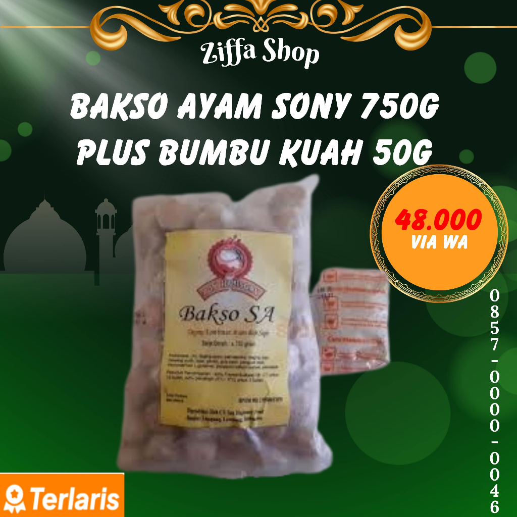Jual Bakso Sapi Ayam Curah Sony + Bumbu Kuah Soni Son Haji Lampung ...