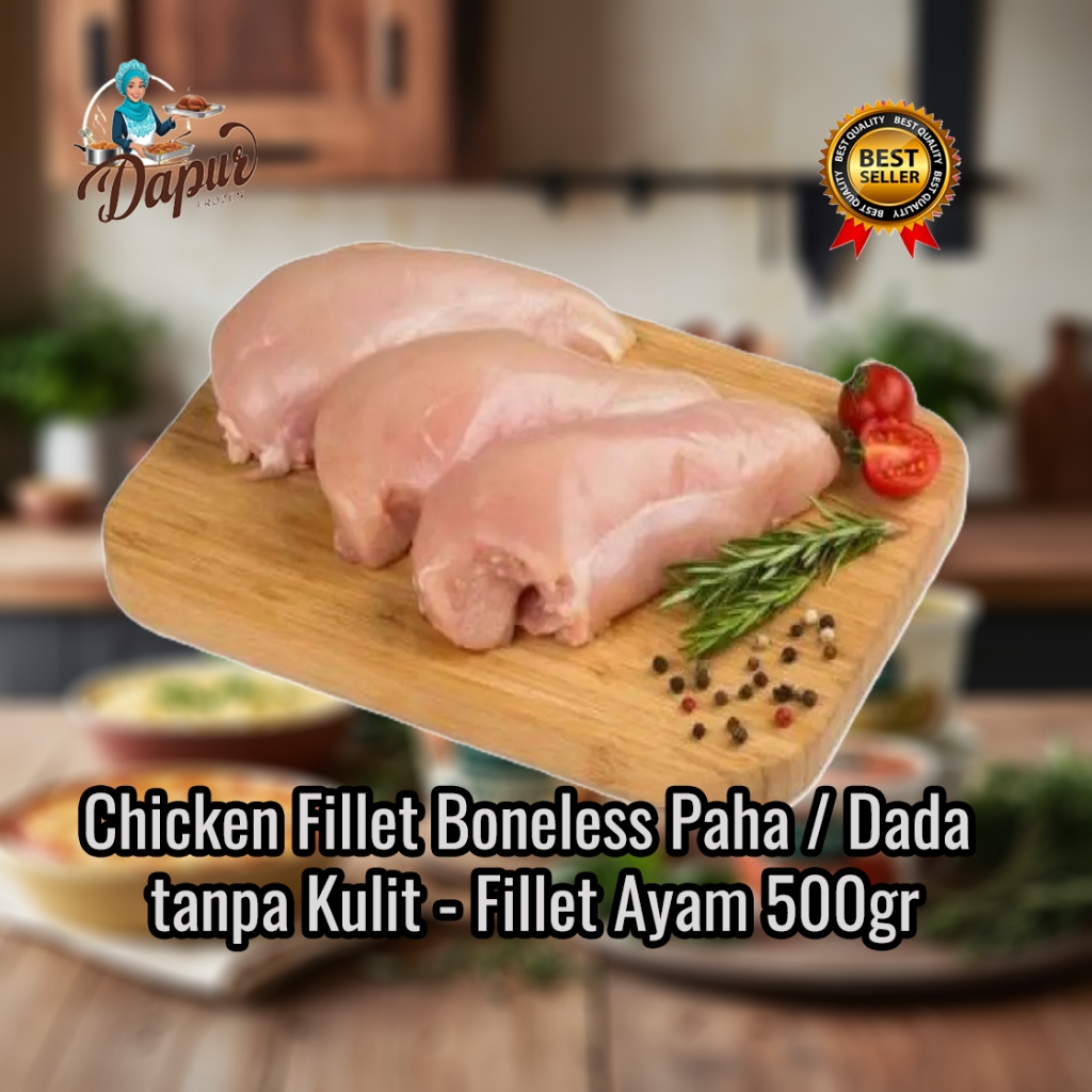 Jual Chicken Fillet Boneless Paha / Dada tanpa Kulit - Fillet Ayam ...