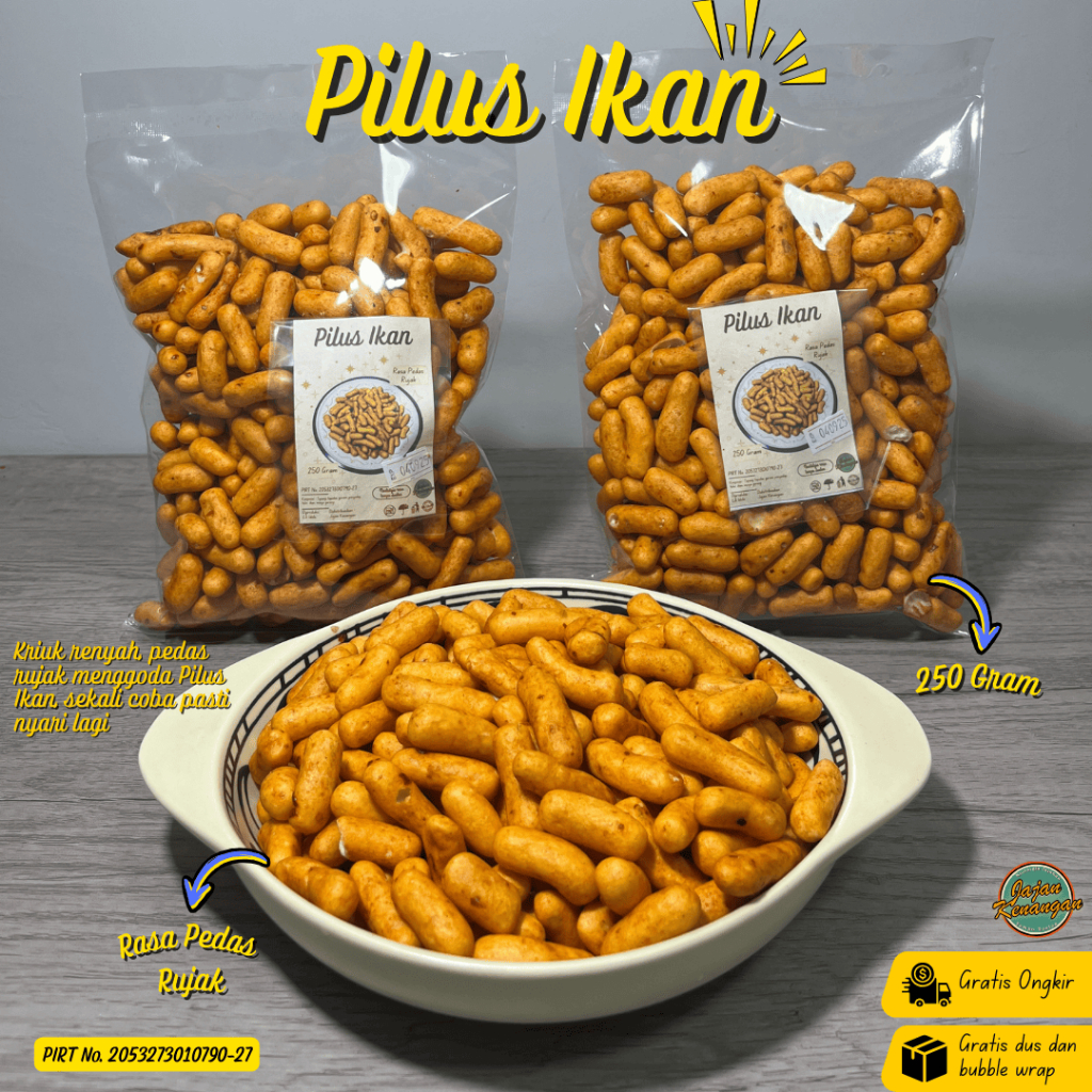 Jual Pilus Ikan Pedes Bumbu Rujak - Jajanan Renyah & Pedas Bumbu Rujak ...