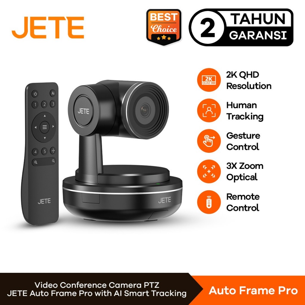 Jual Webcam PTZ 2K Video Conference JETE Auto Frame Pro with Motion ...
