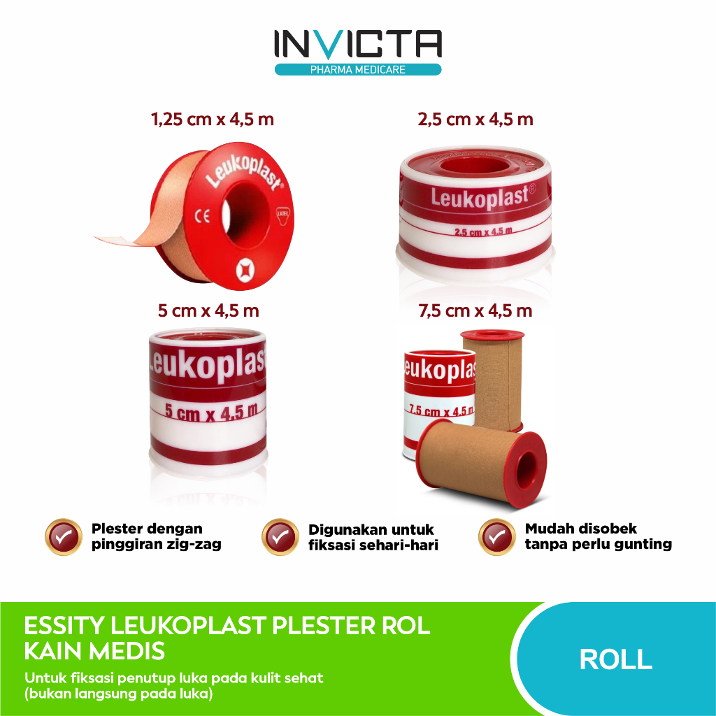 Jual Essity Leukoplast Plester Rol Kain Medis (Daya Rekat Kuat) - Roll | Shopee Indonesia