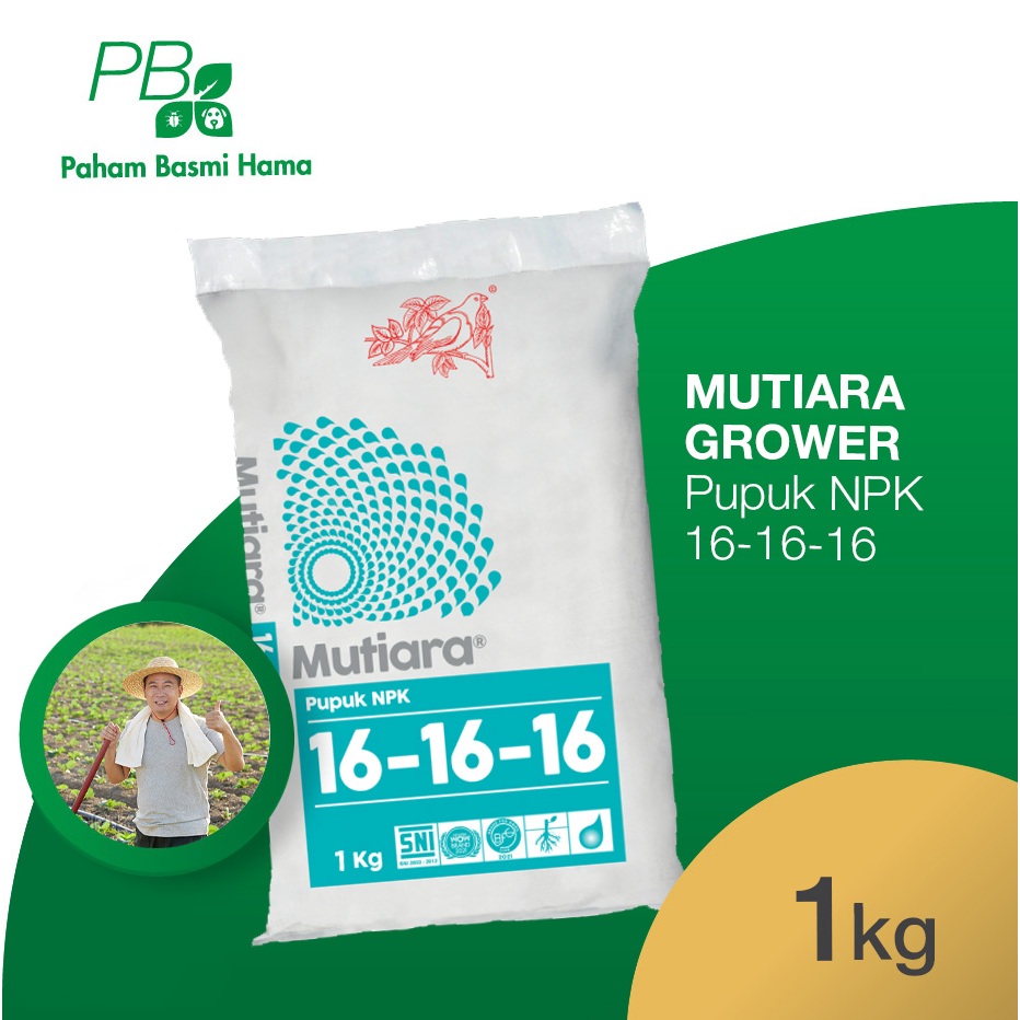 Jual Pupuk NPK Mutiara 16 16 16 - Meroke - Kemasan Pabrik - 1 Kg | Shopee Indonesia