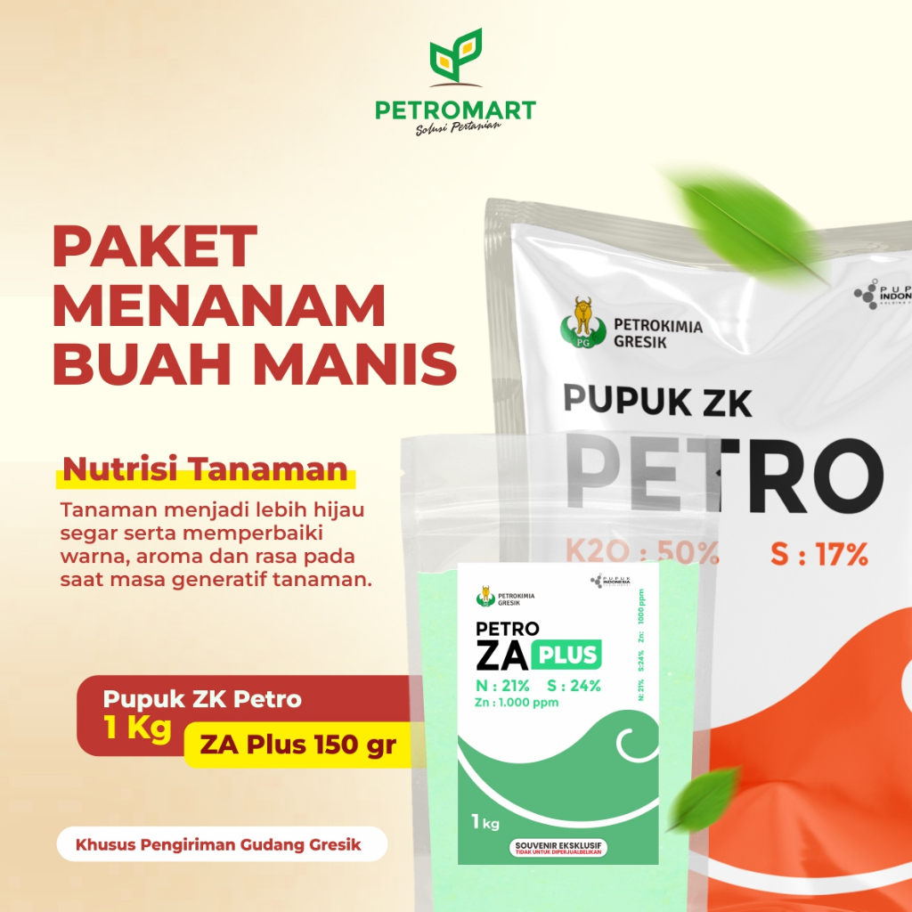Jual Petrokimia Gresik | ZK Petro & ZA Plus | Paket Pupuk Untuk Tanaman Berbuah Manis | Pupuk ZK ...