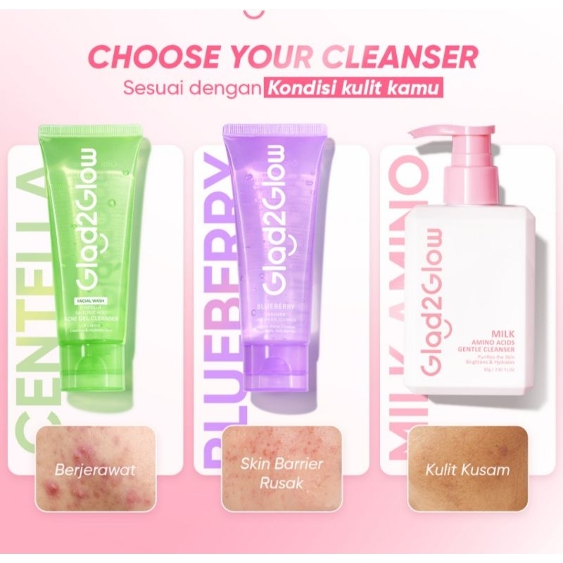 Jual G2g - Cleanser Facial Wash G2g Blueberry | Centella Acne Gel ...
