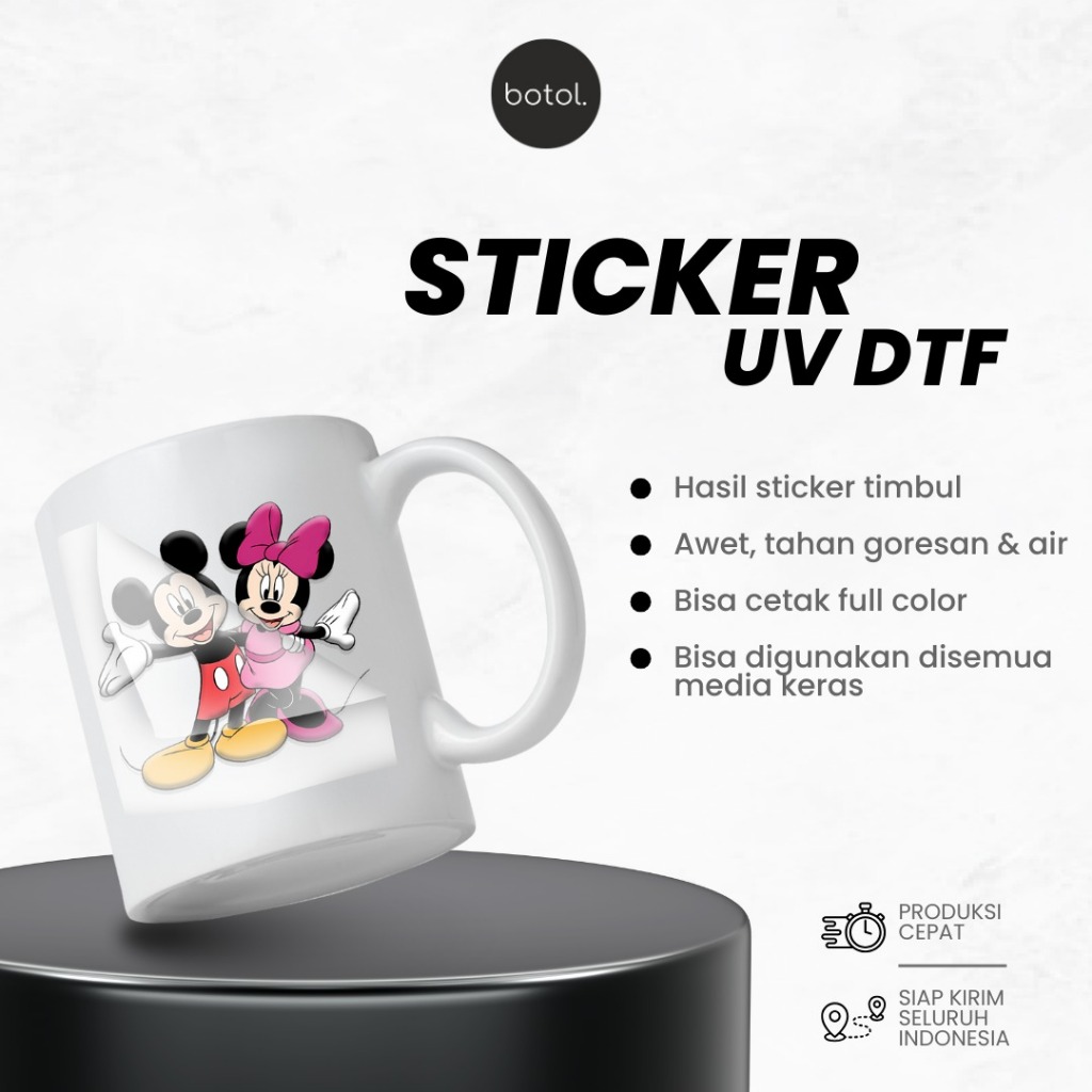 Jual BIG PROMO 8.8 Botol by DOT Cetak Stiker Timbul / Sticker UV DTF ...