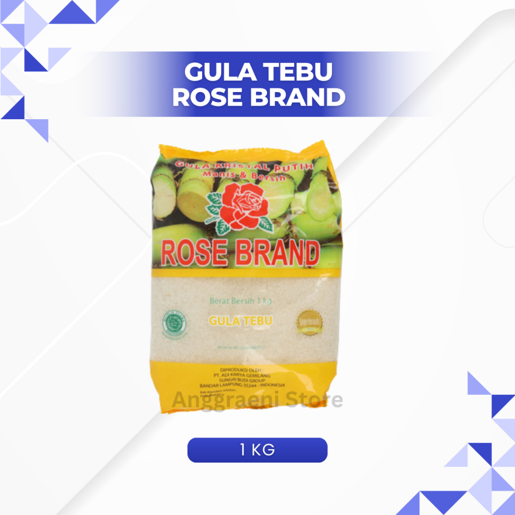Jual GULA TEBU ROSE BRAND 1KG / GULA MURAH / GULA PASIR | Shopee Indonesia