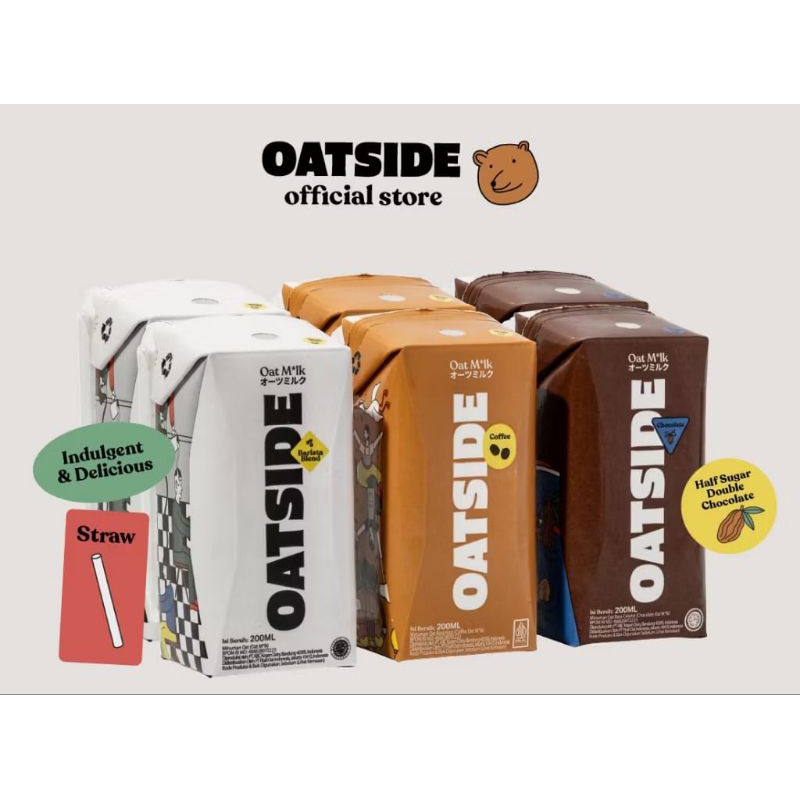 Jual Susu Oatside oat milk minuman dengan macam rasa 200ml | Shopee ...
