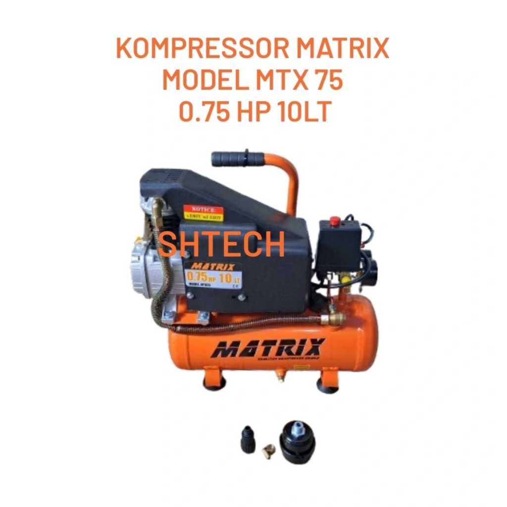Jual Kompresor Angin Matrix 0,75 HP Mtx 75 10 Liter Compressor Angin 3/ ...