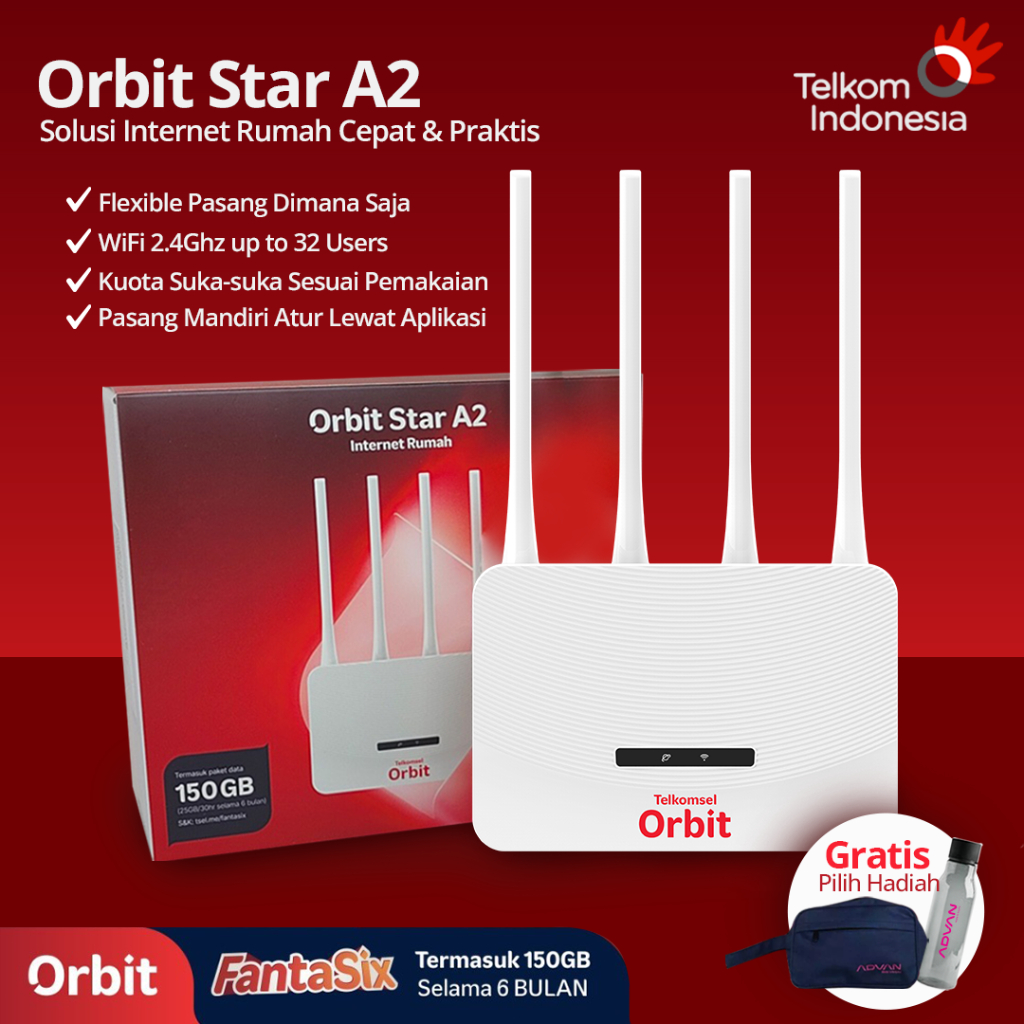 Jual Advan Telkomsel Orbit Star A2 Modem Router 4G WiFi 4 Antena ...