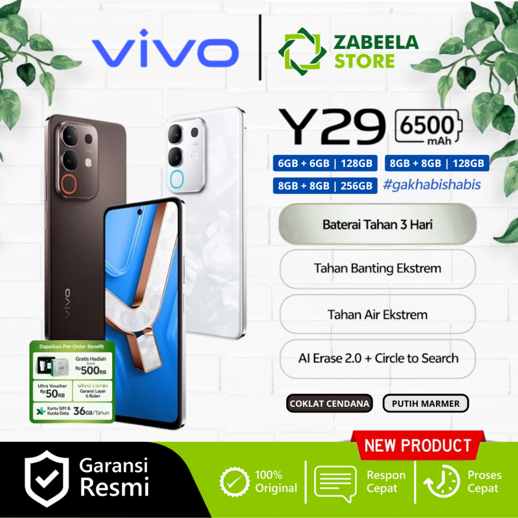 Jual Vivo Y29 NFC 8/256GB 8/128GB 6/128GB Garansi Resmi Vivo Indonesia | Shopee Indonesia