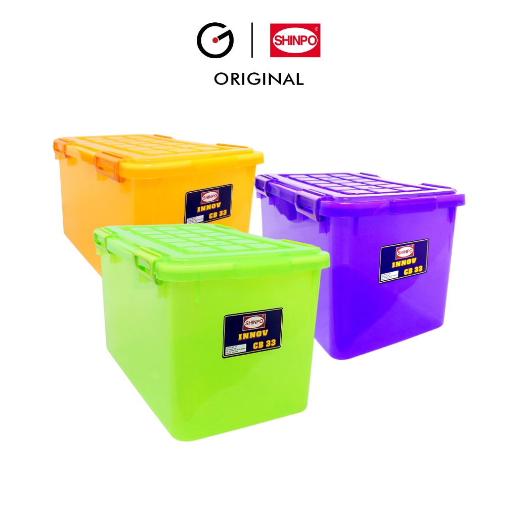 Jual SHINPO Kotak Penyimpanan Kontainer Plastik 33 L Organizer Storage ...