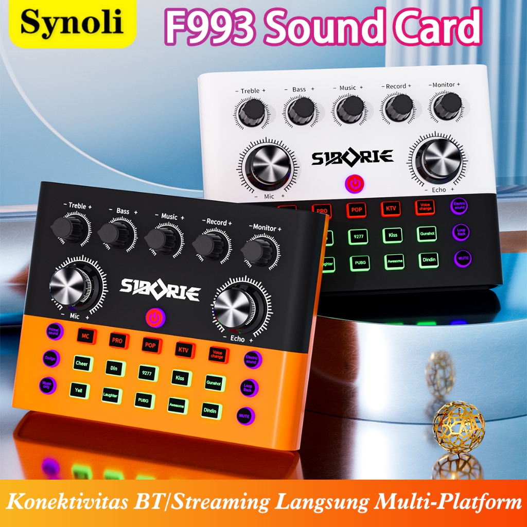 Jual Synoli F993 SoundCard Original Audio USB External Sound Card Mixer Bluetooth | Shopee Indonesia