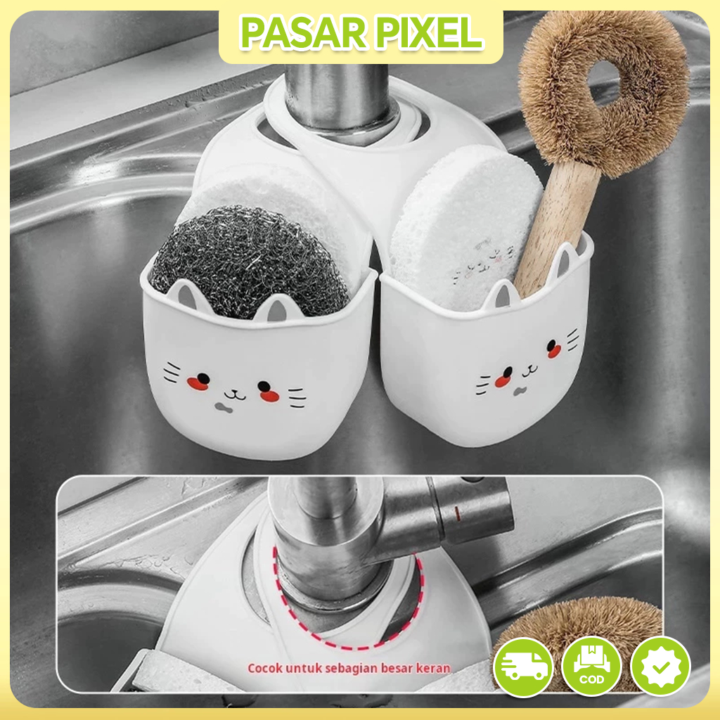 Jual Rak Penyimpanan Spons Kain Keran Wastafel Dapur Rak Penyimpanan ...