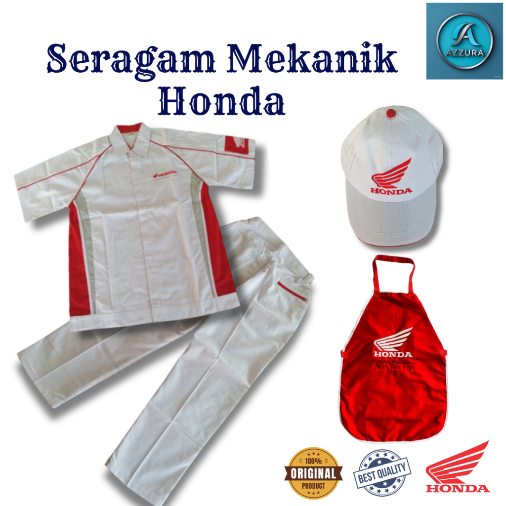 Jual Seragam Honda Mekanik Satu Set Lengkap | Seragam Honda | Seragam ...