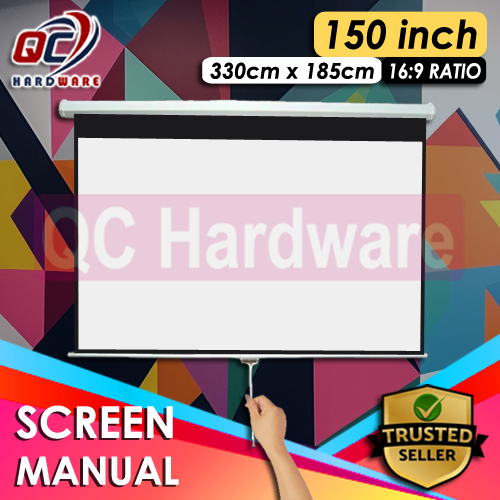 Jual Screen Projector Manual 150" Ratio 16:9 Widescreen - Layar ...