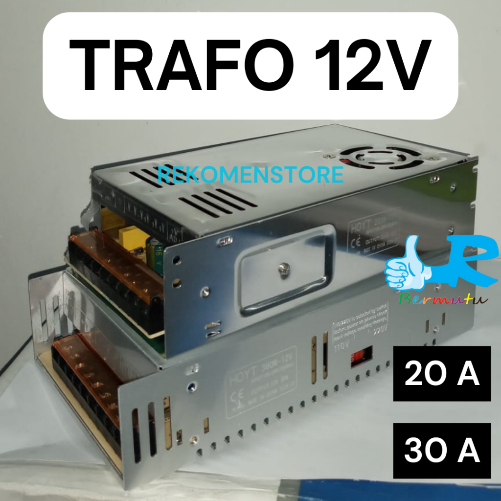 Jual Power supply 30A 12V 360W 240 watt 20A Trafo led strip dc module ...