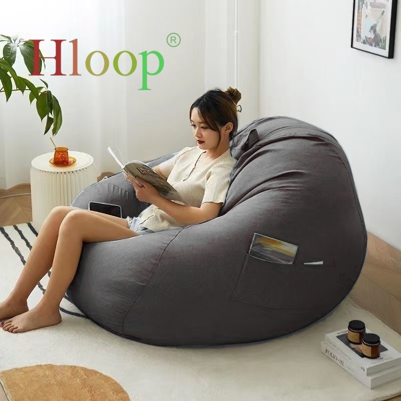 Jual HLOOP bean bag RoundComfy Poliester Sofa Malas 2in1sofa/kursi ruang tamu aesthetic | Shopee ...