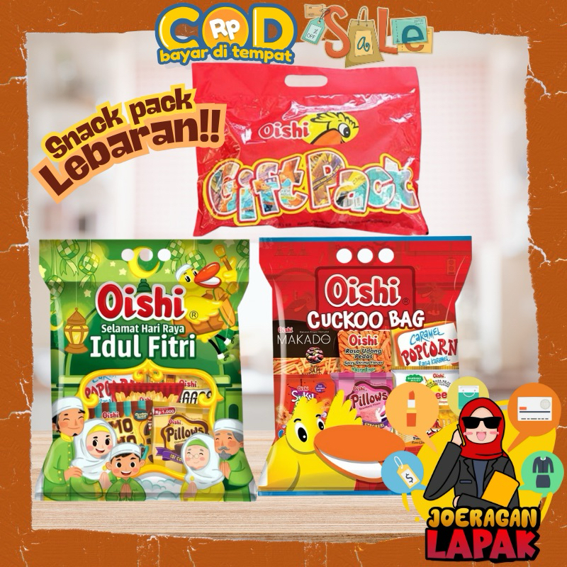 Jual ⭐️JOERAGANLAPAK⭐️ OISHI SNACK PACK IDUL FITRI LEBARAN RED GIFT BAG ...