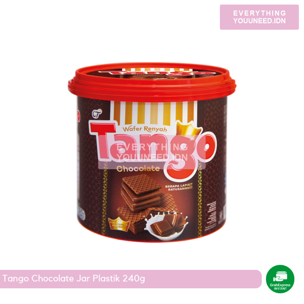 Jual Tango Wafer Chocolate Kaleng / Jar Plastik 240g | Shopee Indonesia