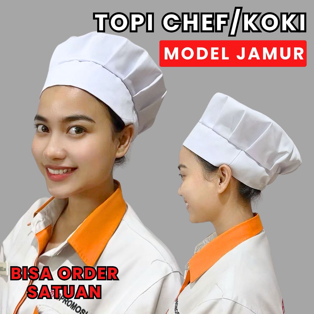 Jual topi Chef / Topi Koki | Shopee Indonesia