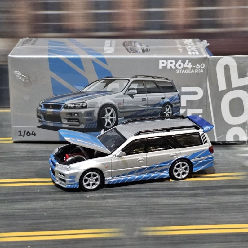 Jual Pop Race Nissan Skyline GTR R34 STAGEA Wagon fast furious inno64 miniGT Hot Wheels brian ...