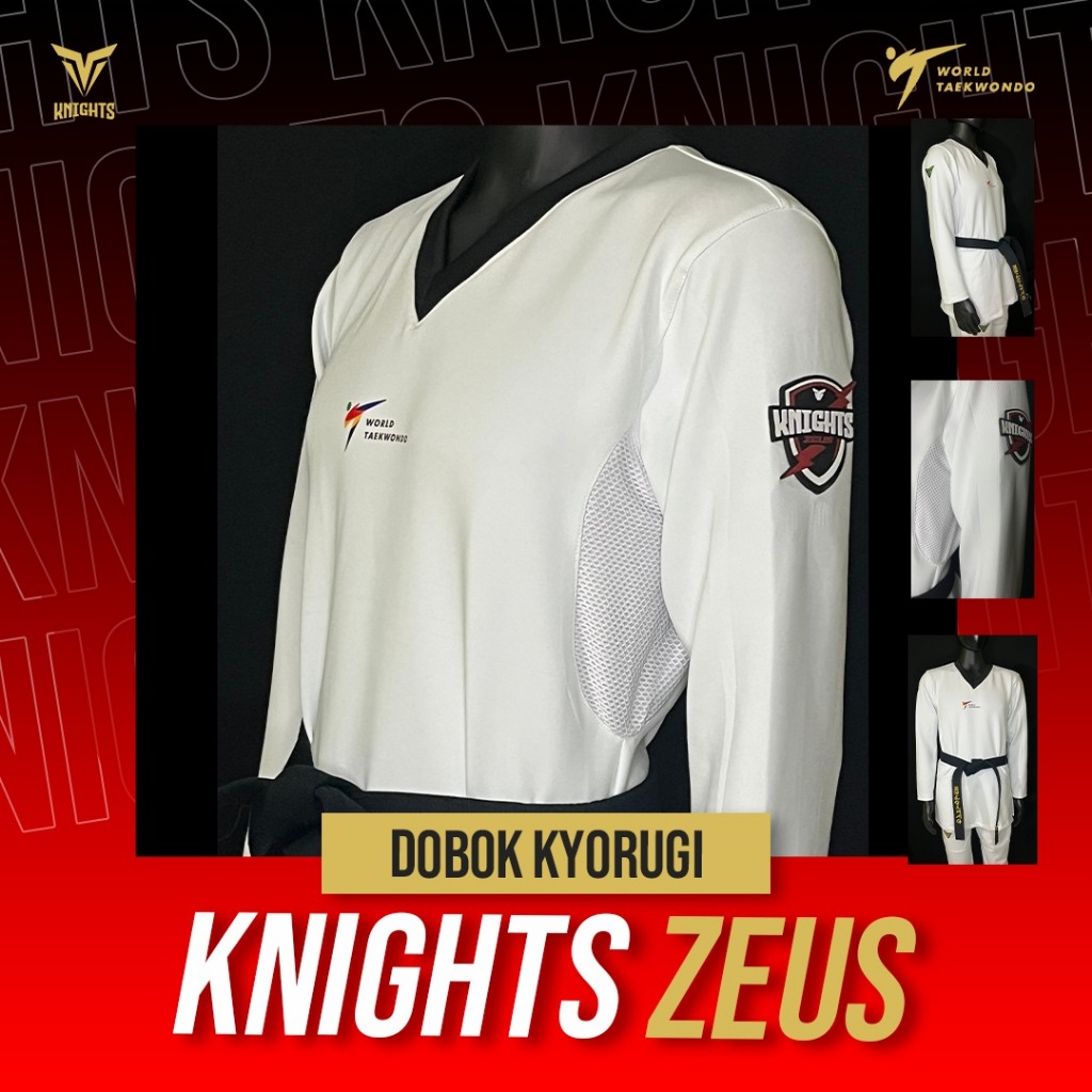 Jual KNIGHTS ZEUS OLYMPIC TAEKWONDO UNIFORM SLIM FIT | Shopee Indonesia