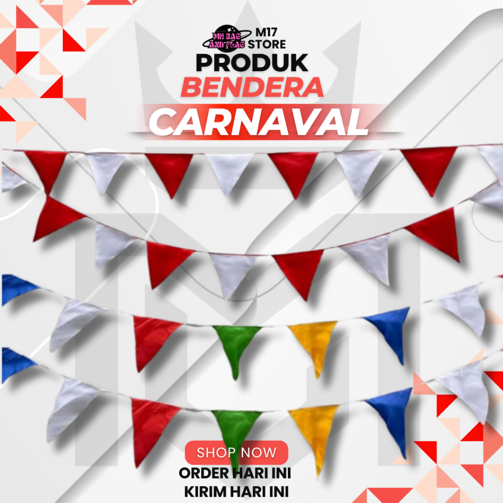 Jual MH Bendera Carnaval / Bendera Segi Tiga FLAG | Shopee Indonesia