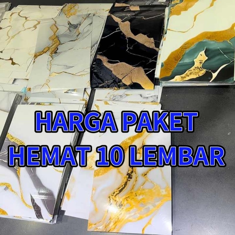 Jual Paket Hemat 10 lembar Wallpaper Dinding VINYL Marble 30 x 60 cm ...
