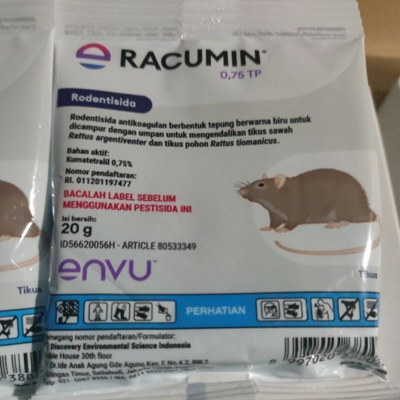 Jual Racumin 0,75 TP 20gram Racun Tikus Bubuk bersifat sistemik ...