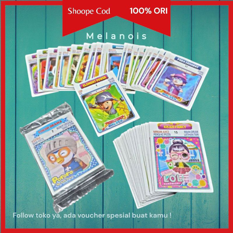 Jual mainan anak populer kartu gambaran kwartet kuartet karakter 25 ...