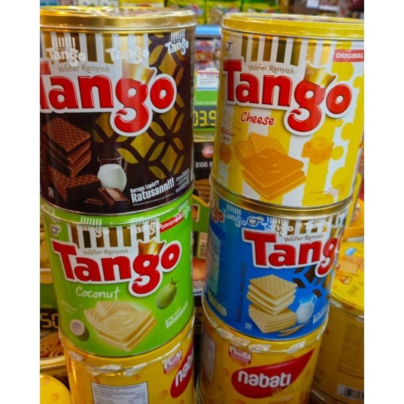 Jual Tango wafer kaleng aneka rasa 240gram/ Tango wafer lebaran ...