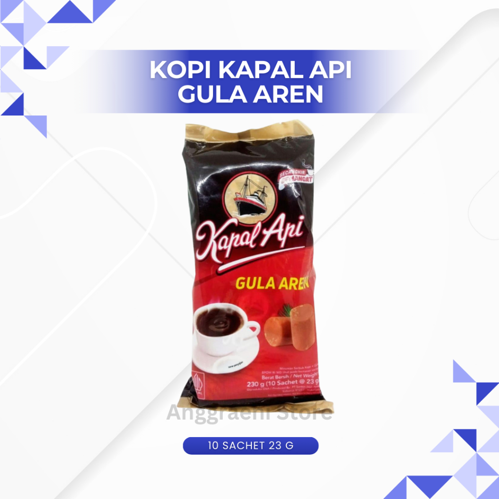 Jual KOPI KAPAL API GULA AREN / KOPI HITAM/ 10 SACHET | Shopee Indonesia