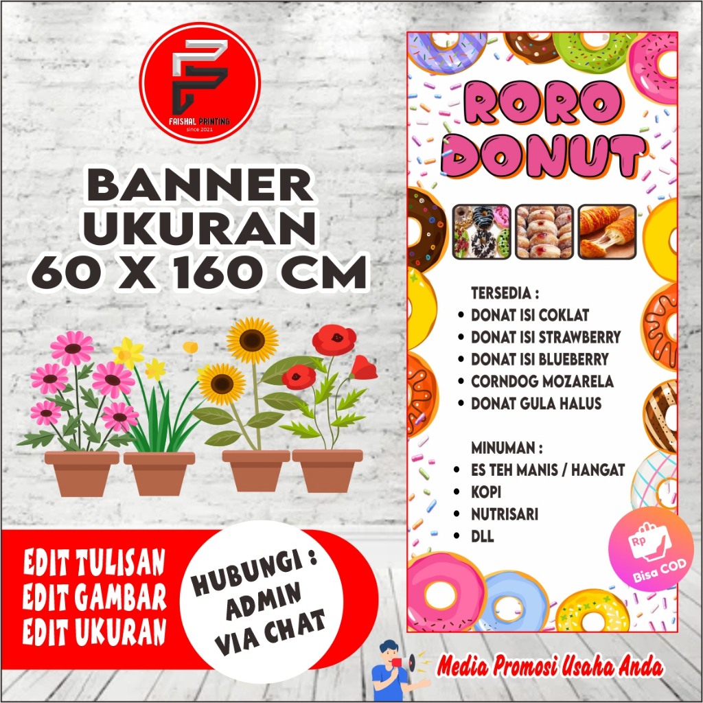Jual Spanduk Banner Jual Donat, Banner Warung Donat, spanduk Donat ...