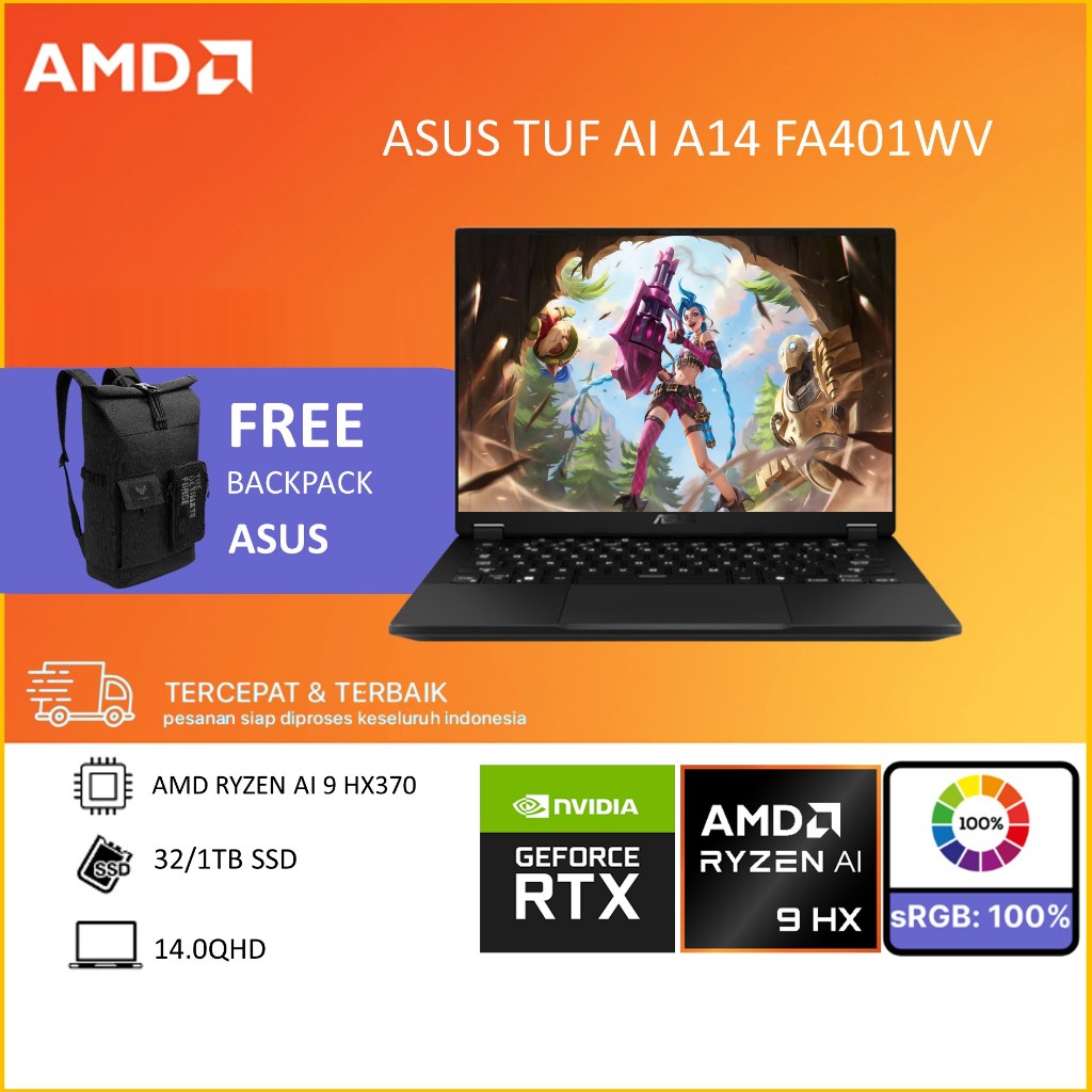 Jual ASUS TUF AI A14 FA401WV RYZEN AI 9 HX370 RTX4060 8GB/ RAM 32GB 1TB ...