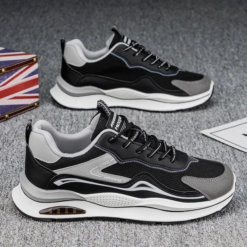 Jual Keeping Sepatu Sneakers Pria Sport Shoes Sepatu Olahraga Hitam Cowok Original KSR736 ...