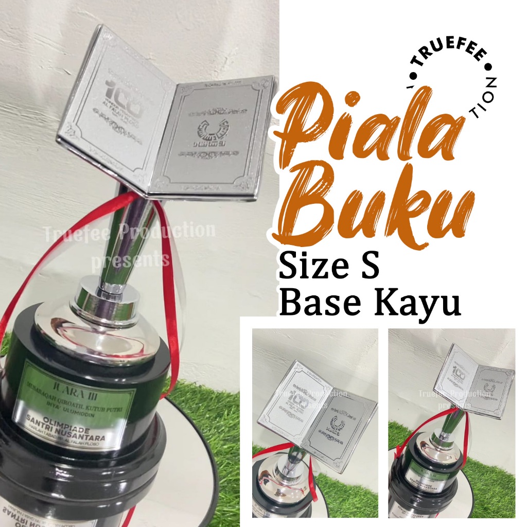 Jual PIALA LOGAM ALUMUNIUM BUKU MTQ QURAN BASE KAYU SILINDER UNIK ...