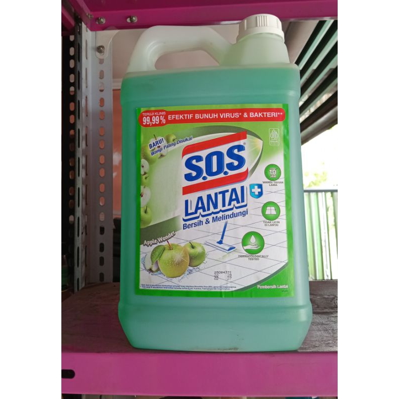 Jual SOS Pembersih Lantai 5L Liter Apel(kemasan besar 5L bukan kemasan ...