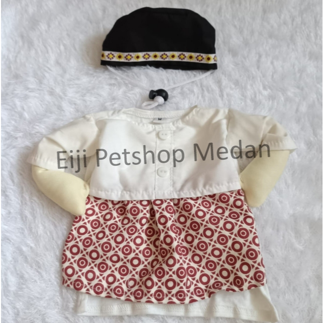 Jual Kostum Baju Lebaran Kucing + Peci Baju Koko Kucing Kostum Kucing ...