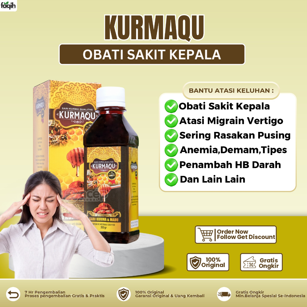 Jual Kurmaqu Obat Sakit Kepala Migrain Vertigo Anemia Demam Tipes ...