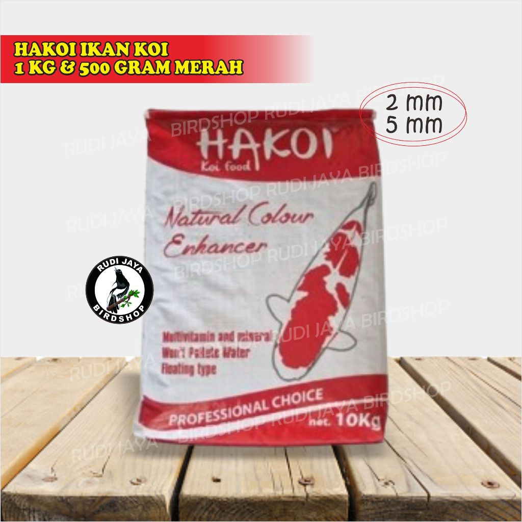 Jual HAKOI MAKANAN IKAN KOI KEMASAN 1 KG 1000 GRAM PELET APUNG WARNA ...