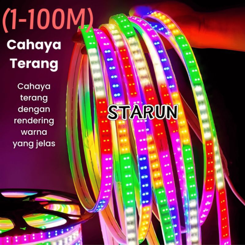 Jual Lampu strip warna warni Lampu strip rgb lampu strip 220V(1-100m ...
