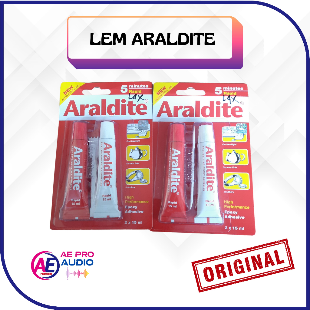 Jual Lem Epoxy Araldite Merah 5 Menit | Shopee Indonesia