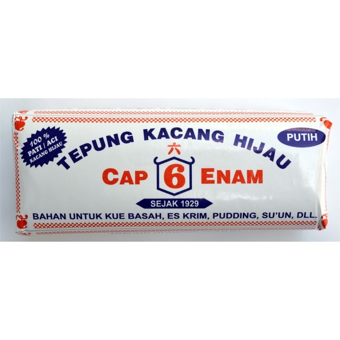 Jual TEPUNG HUNKWE / TEPUNG KACANG HIJAU CAP 6 (PUTIH) 100 GRAM ...