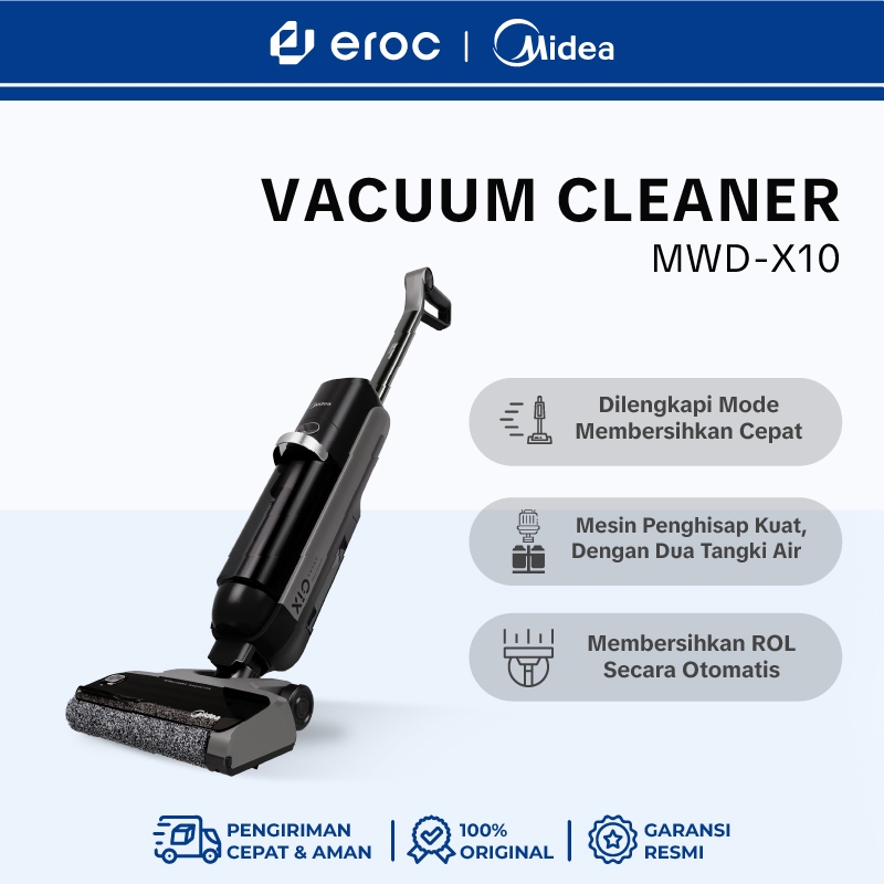 Jual Midea MWD-X10 Wet Dry Cordless Stick Vacuum Cleaner and Floor ...