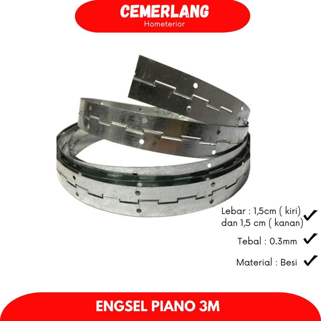 Jual Engsel Panjang Piano 3meter / Engsel Lemari Alumunium /Kayu ...