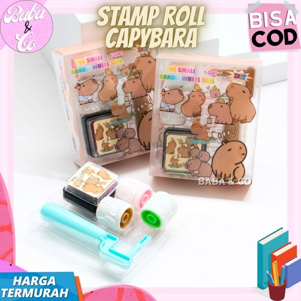Jual ROLLER STAMP CAPYBARA LUCU UNIK STAMP ROLL CAPYBARA CAP ROLLER ...
